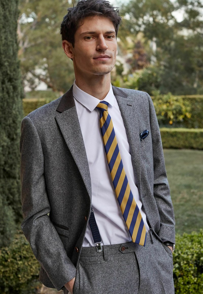 Next SLIM FIT TRIMMED DONEGAL - Anzugsakko - grey/grau - Zalando.ch