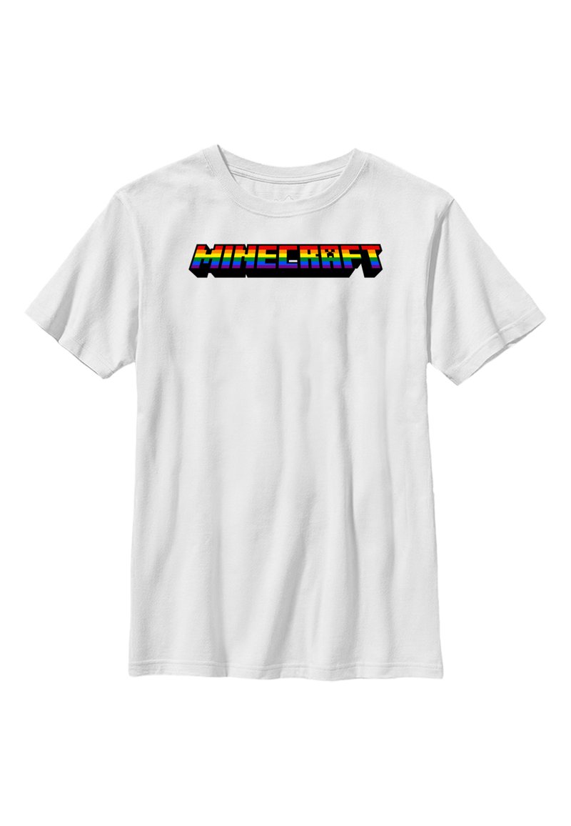 Henry Tiger MINECRAFT MC RAINBOW LOGO - T-shirt print - white/wit ...