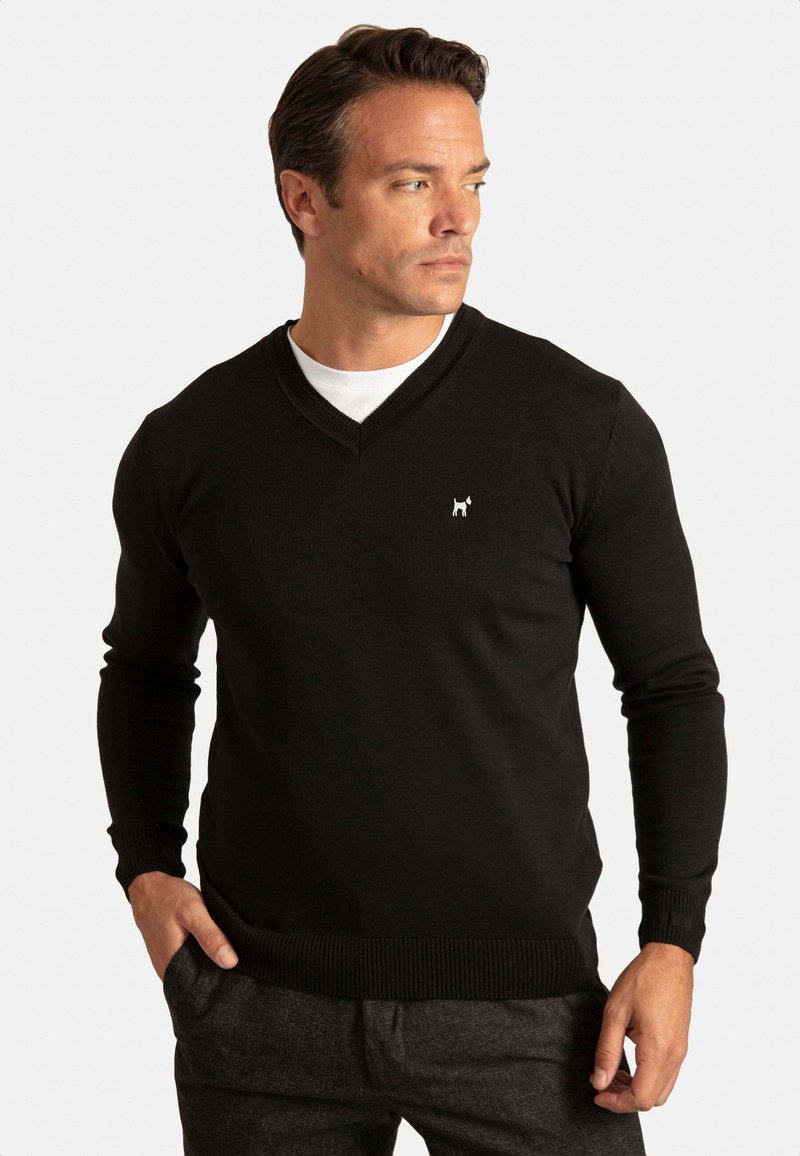 Williot V-NECK - Striktrøje - black/sort - Zalando.dk