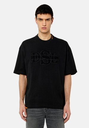 Diesel T BOGGY MEGOVAL D - T-Shirt print - black/schwarz - Zalando.de
