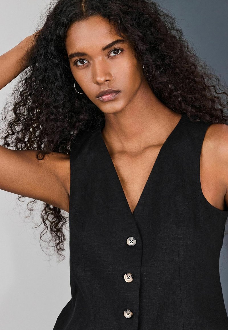 Next PETITE FIT - Waistcoat - black - Zalando