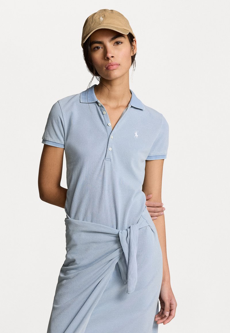 Polo Ralph Lauren SHORT SLEEVE DAY DRESS - Day dress - light indigo/blue - Zalando.ie