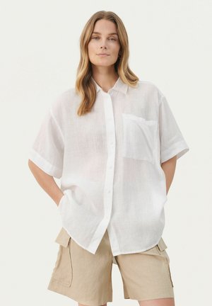 OPUS KURZARM FILALIA - Hemdbluse - white/weiß - Zalando.de