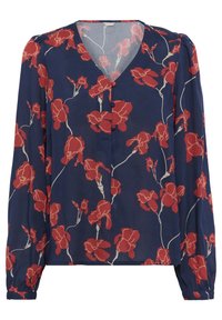 Kaffe KACARLA - Blouse - midnight red flowers/donkerblauw - Zalando.nl