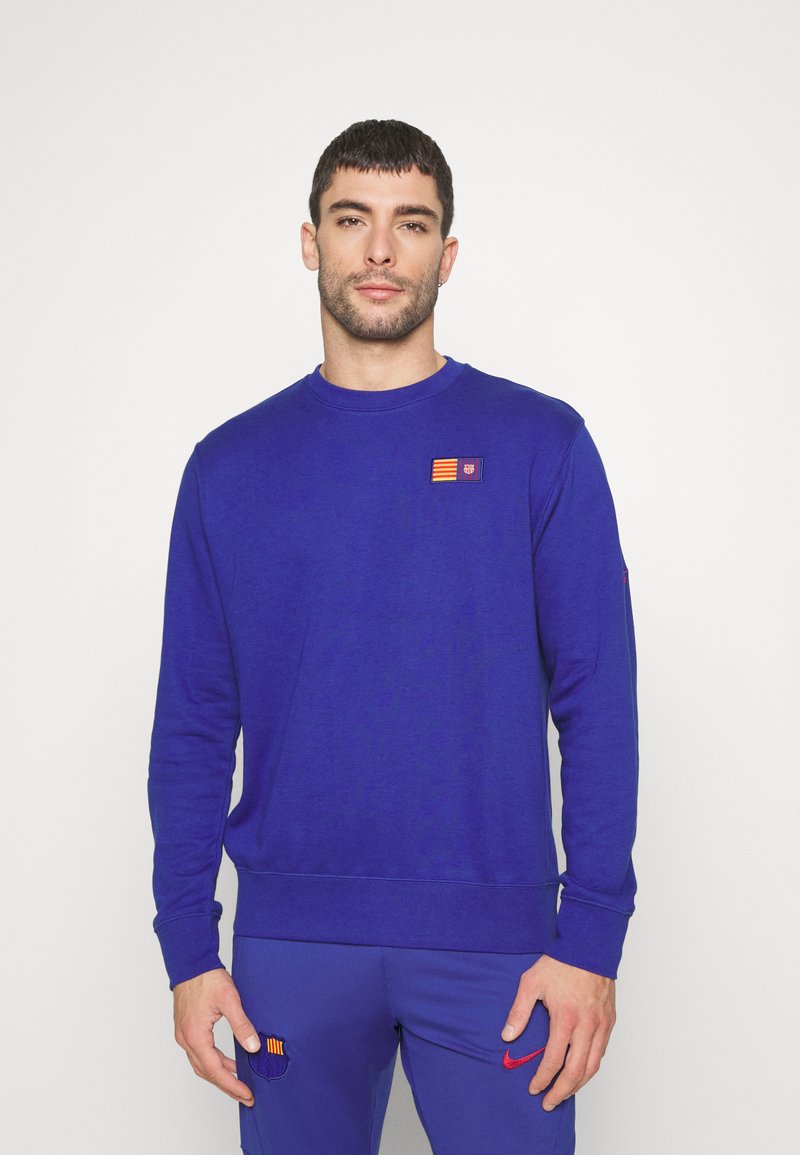 Nike Performance FC BARCELONA CLUB CREW - Sweatshirt - deep royal blue/noble red/royal - Zalando.ch