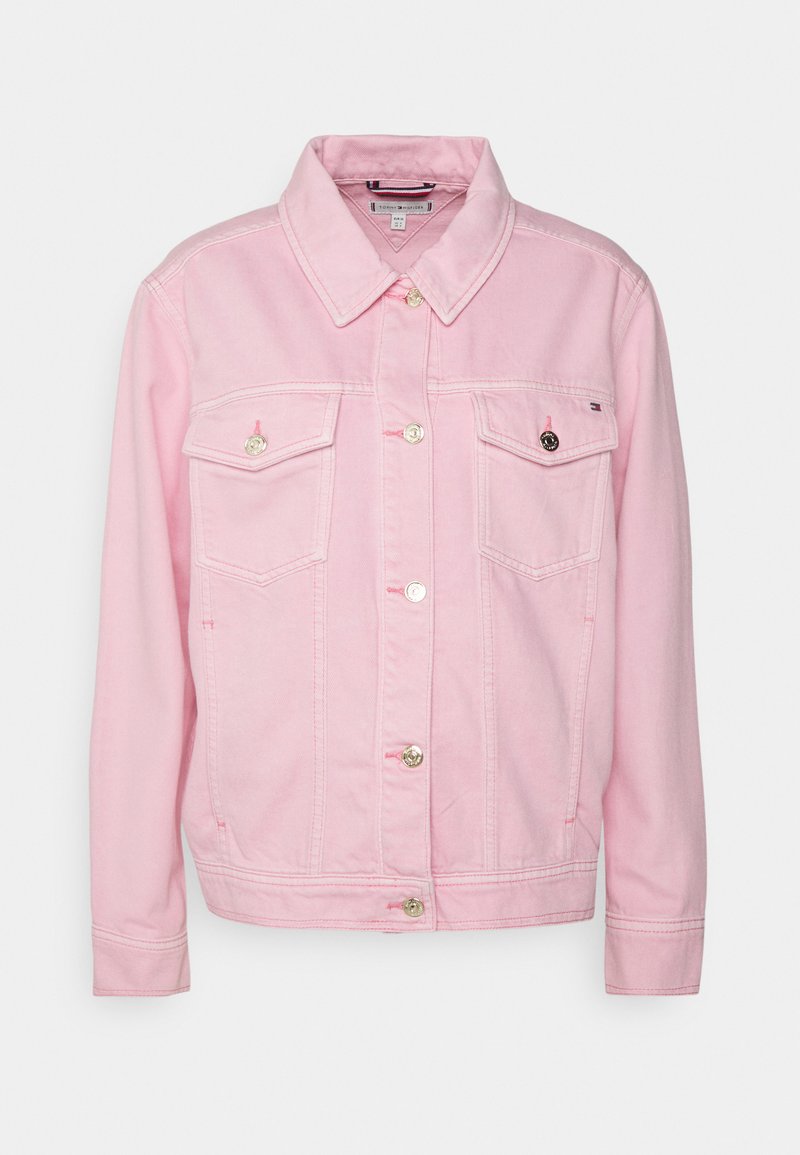 Tommy Hilfiger Straight Jacket Denim Jacket Pastel Pink Light Pink
