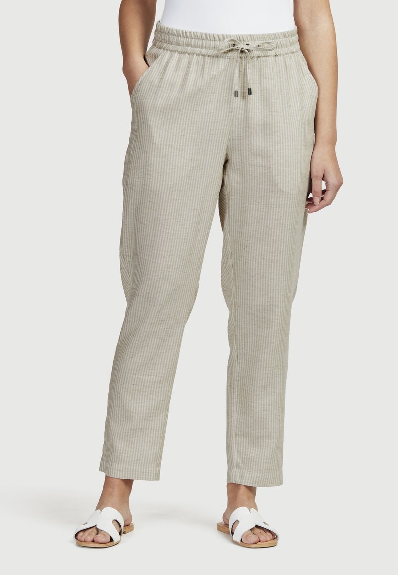 Cellbes of Sweden LOVELY AIRY - Stoffhose - beige striped/beige ...