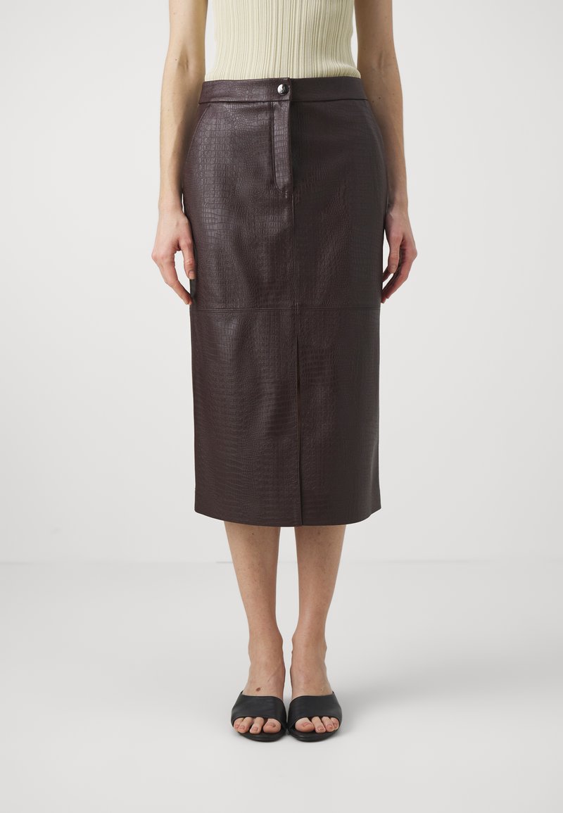 Max Mara Leisure ETHEL - Pencil skirt - vinaccia/dark brown - Zalando.co.uk