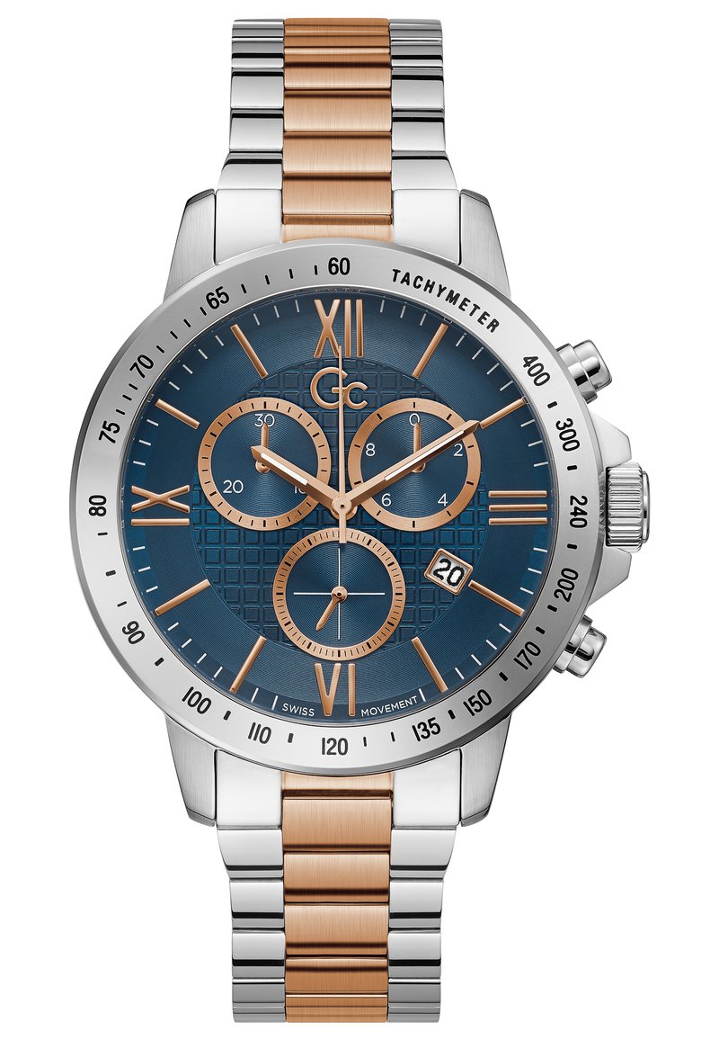 Gc Watches GC PRIMETIME - Chronograph watch - silver-coloured/rose gold ...
