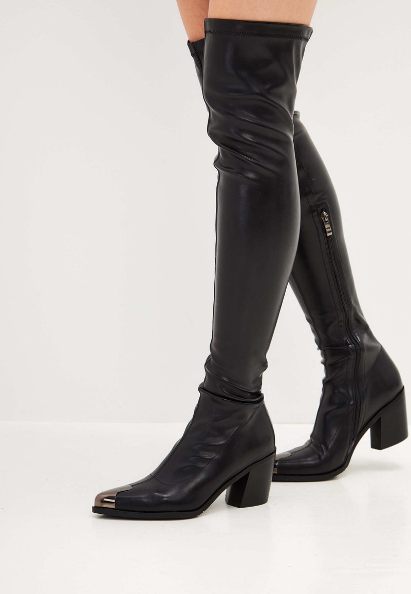 Cesare Gaspari Botas mosqueteras - black/negro - Zalando.es