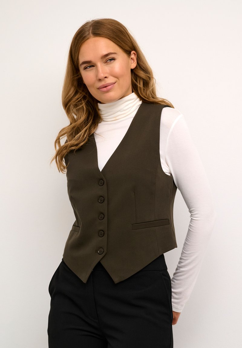 Kaffe SAKURA - Chaleco - forest night/verde - Zalando.es