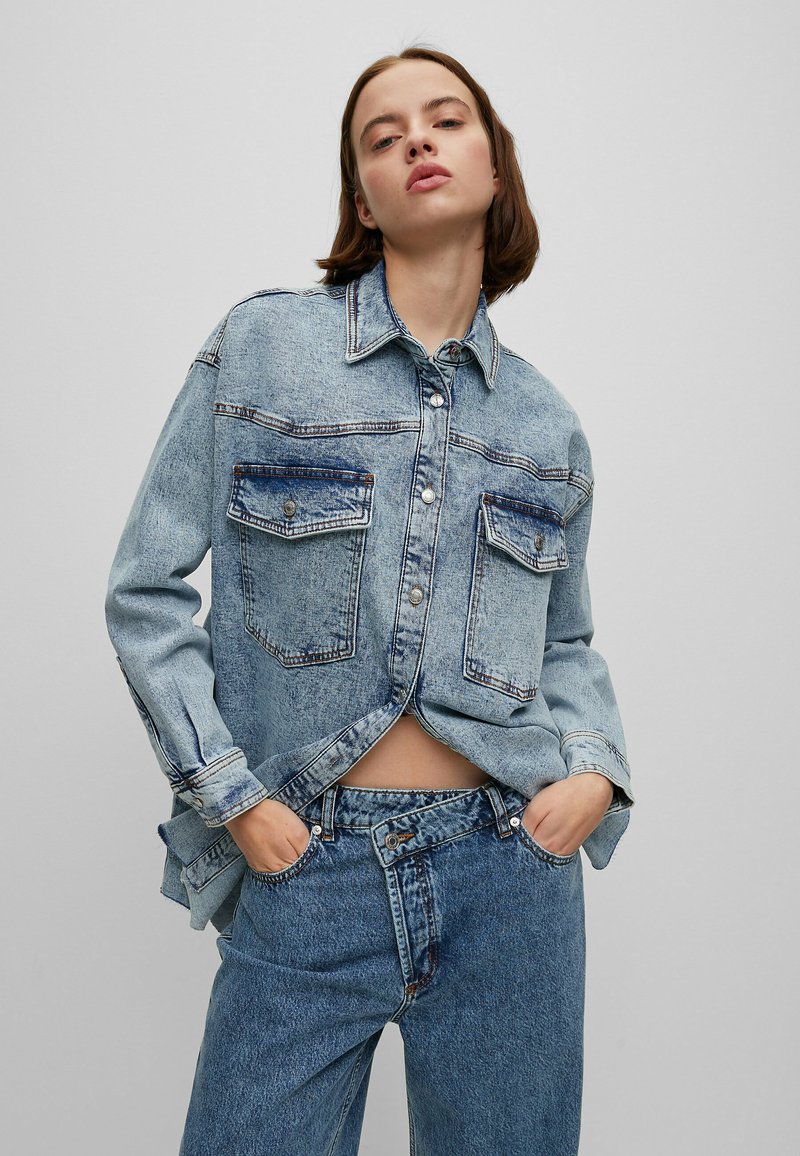 HUGO GELENA - Denim jacket - turquoise five/turquoise - Zalando.ie