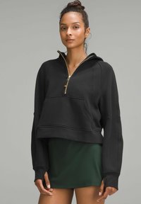 lululemon SCUBA HALF-ZIP - Jersey con capucha - black gold/negro ...