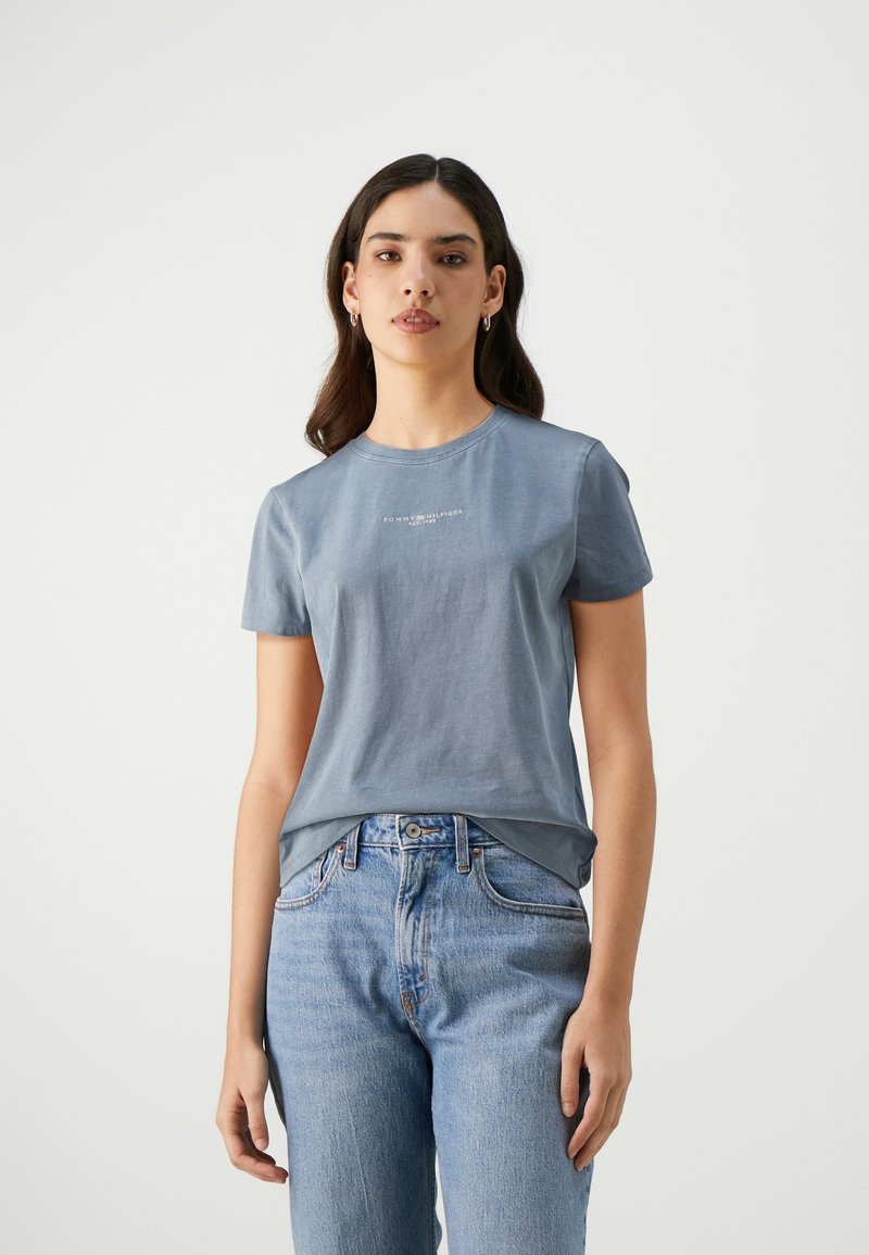 Tommy Hilfiger MUTED LOGO - T-shirt basique - blue coal/bleu - ZALANDO.FR