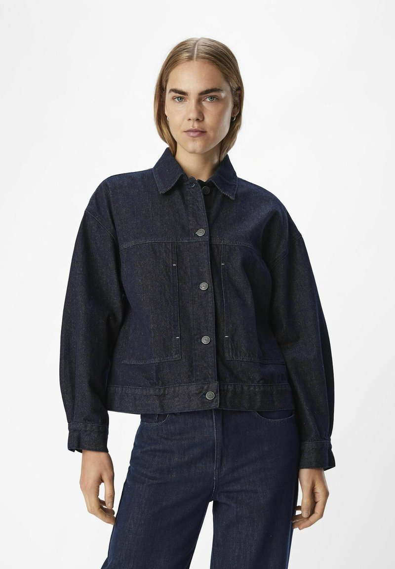 Object LOOSE FIT - Denim jacket - dark blue denim/dark-blue denim - Zalando