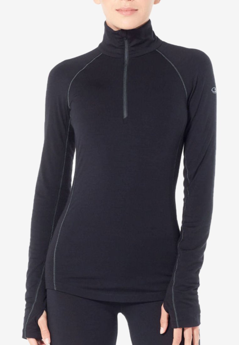 Icebreaker Merino 200 Zone Ls Half Zip Long Sleeved Top Black