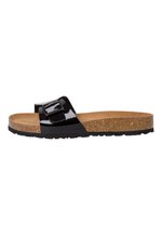 Tamaris Slip-ins - black patent/svart denim - Zalando.se