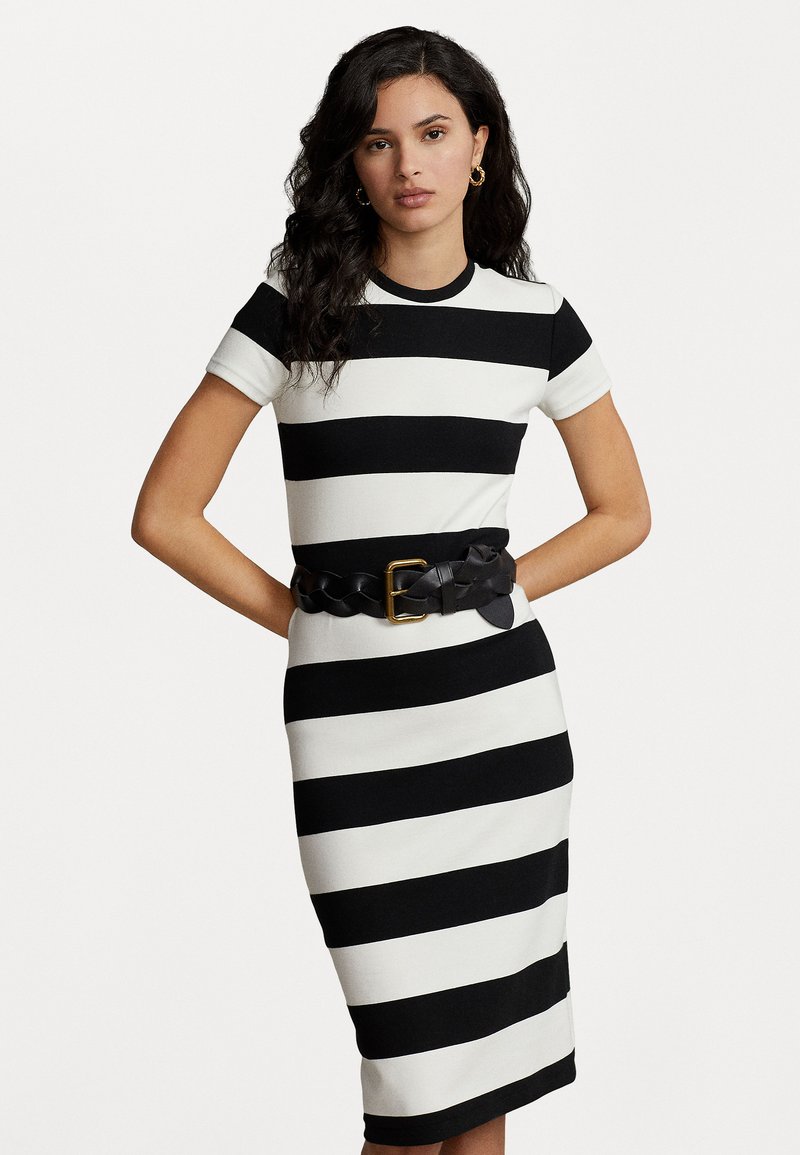 Polo Ralph Lauren SHORT SLEEVE DAY DRESS - Etuikleid - black/nevis/schwarz - Zalando.de