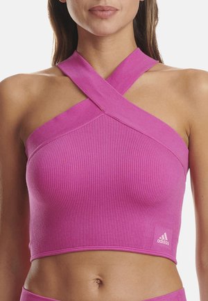 adidas Sportswear LONGLINE PLUNGE LOUNGE - Bustier - beere/lila ...