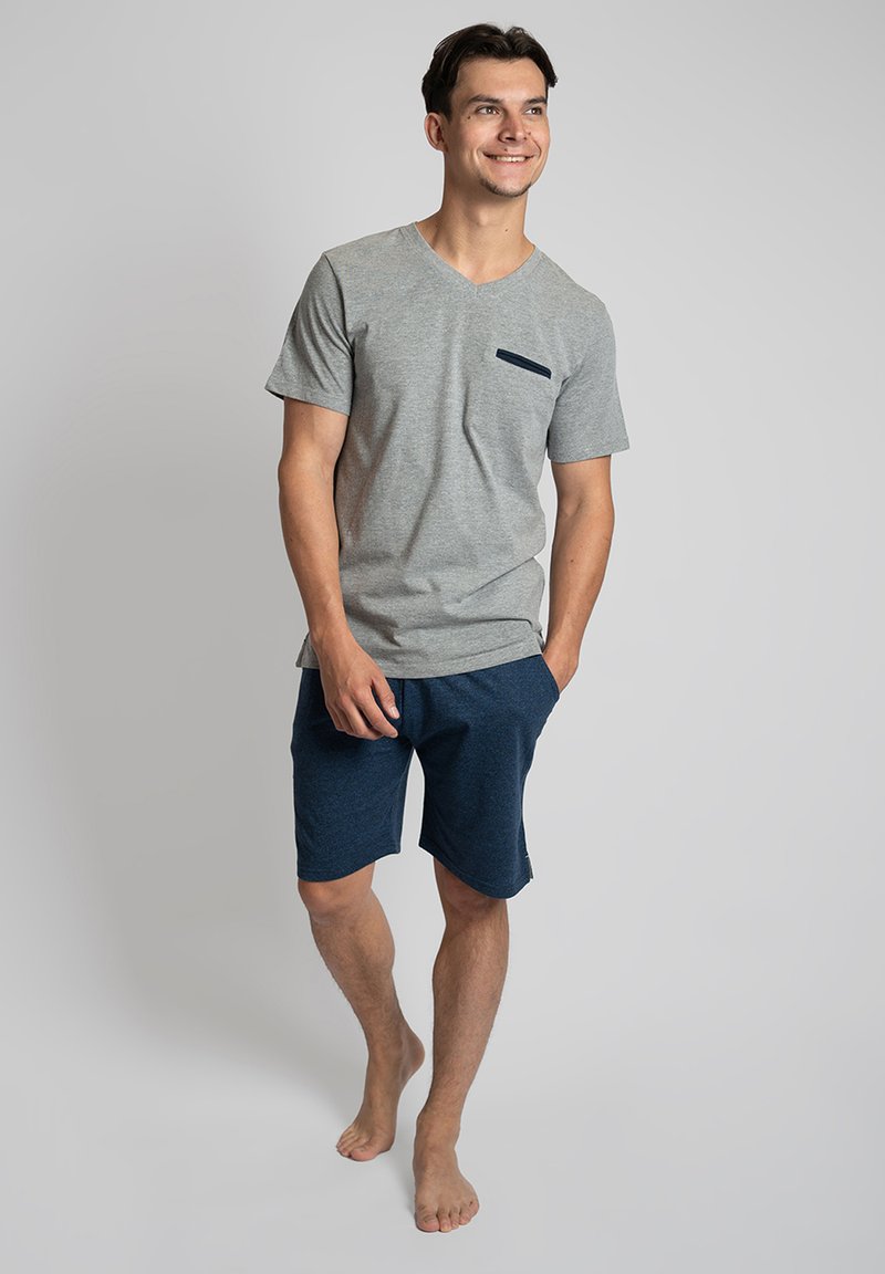 Phil & Co. Berlin SET - Nachtwäsche Set - grau navy/blau - Zalando.at