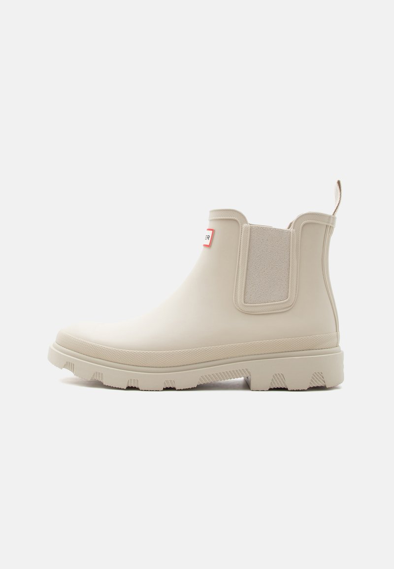Hunter ORIGINAL DOWNPOUR CHELSEA UNISEX - Wellies - gravel/off-white ...