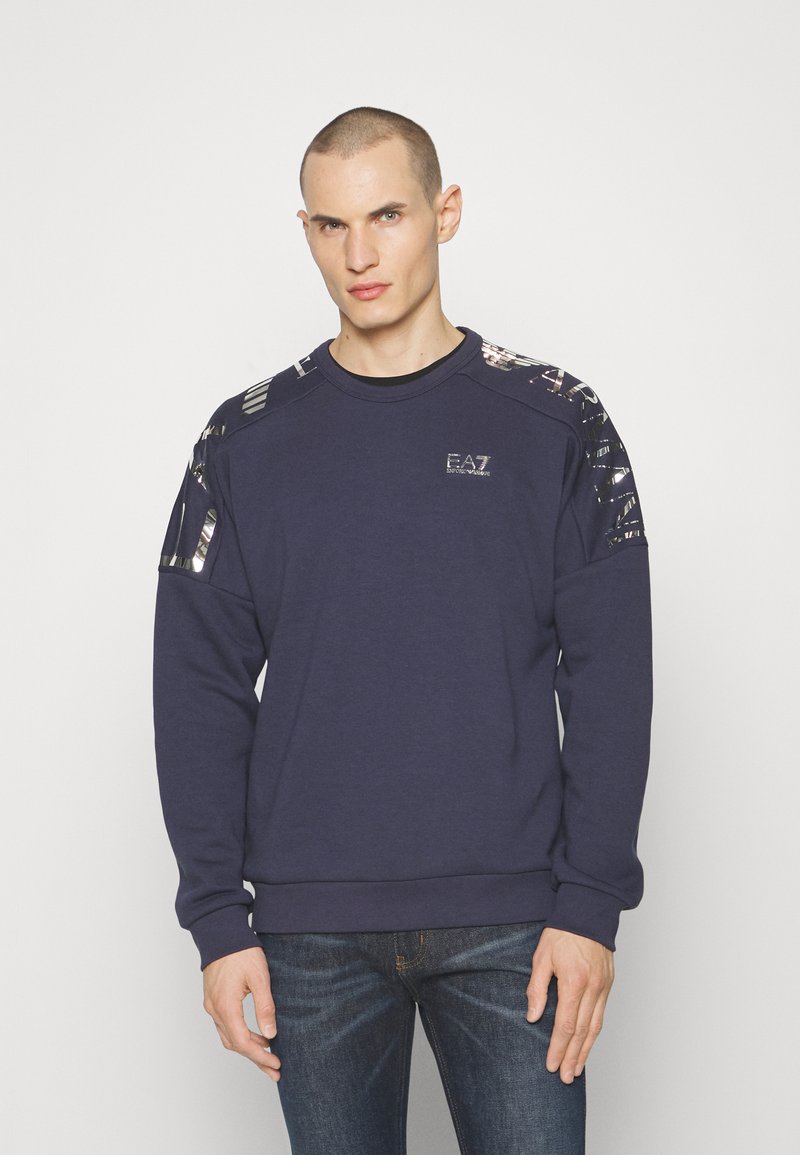 EA7 Emporio Armani Sweater - blu navy/donkerblauw - Zalando.nl