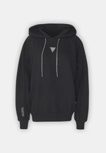 Guess HOOD MINI TRIANGLE - Sweater - jet black/zwart - Zalando.be