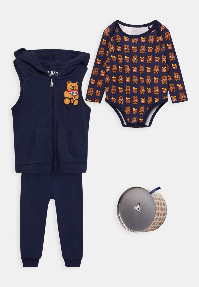 Guess UNISEX SET - Väst - deck blue/mörkblå - Zalando.se