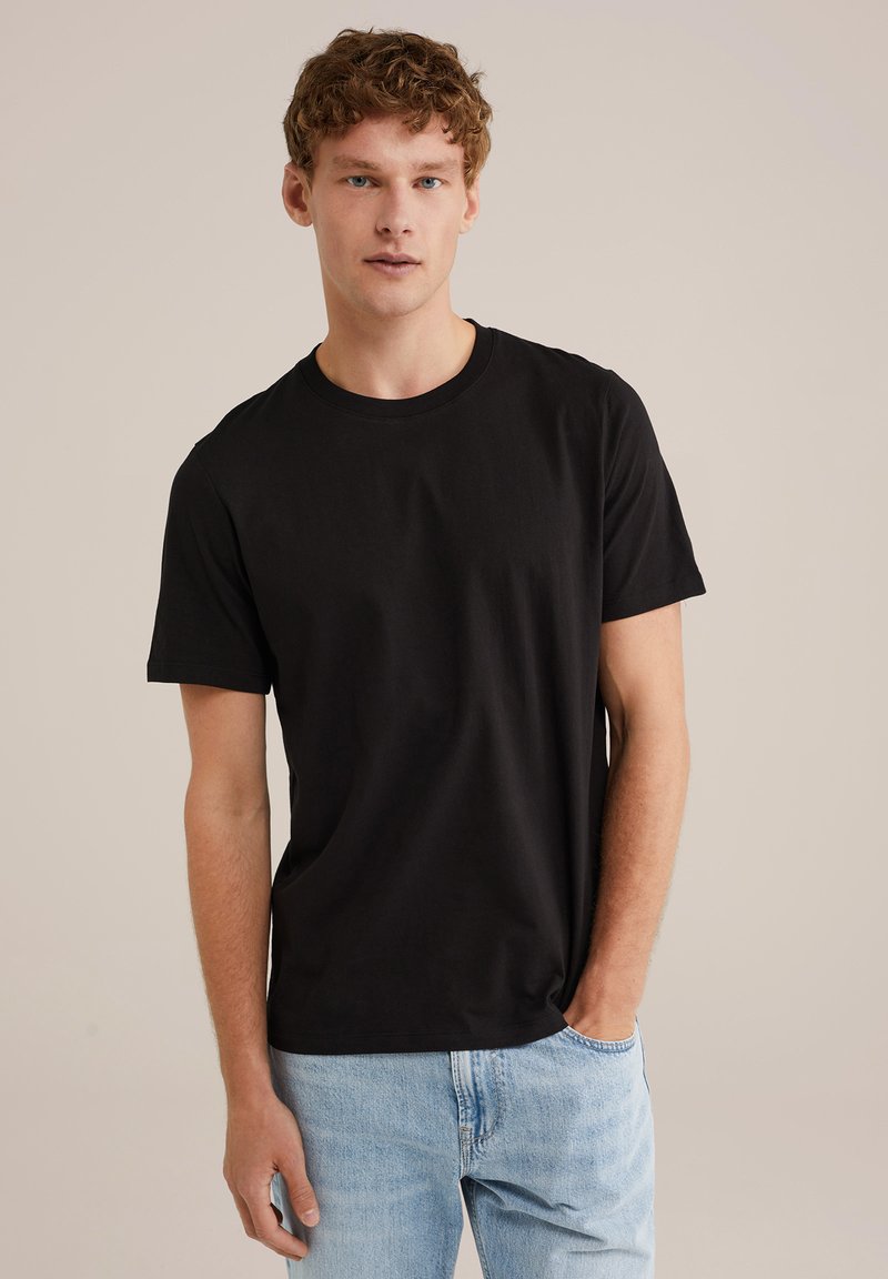 WE Fashion T-Shirt basic - black/schwarz - Zalando