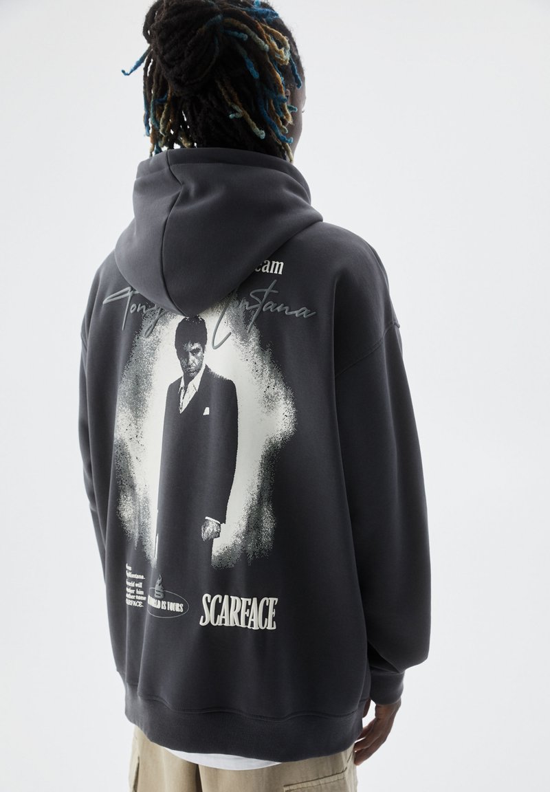 PULL&BEAR BLACK SCARFACE - Kapuzenpullover - black/schwarz - Zalando.de