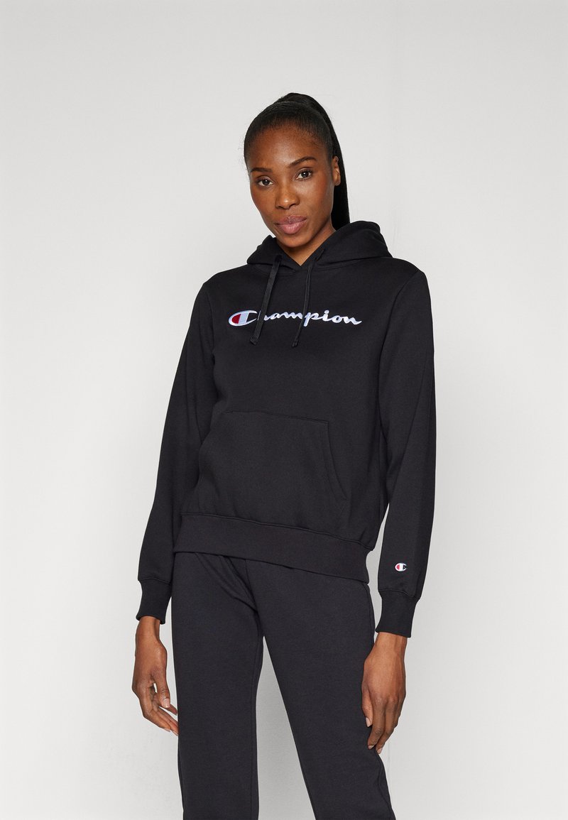 Champion ICONS HOODED LARGE LOGO - Sweater - black/zwart - Zalando.nl