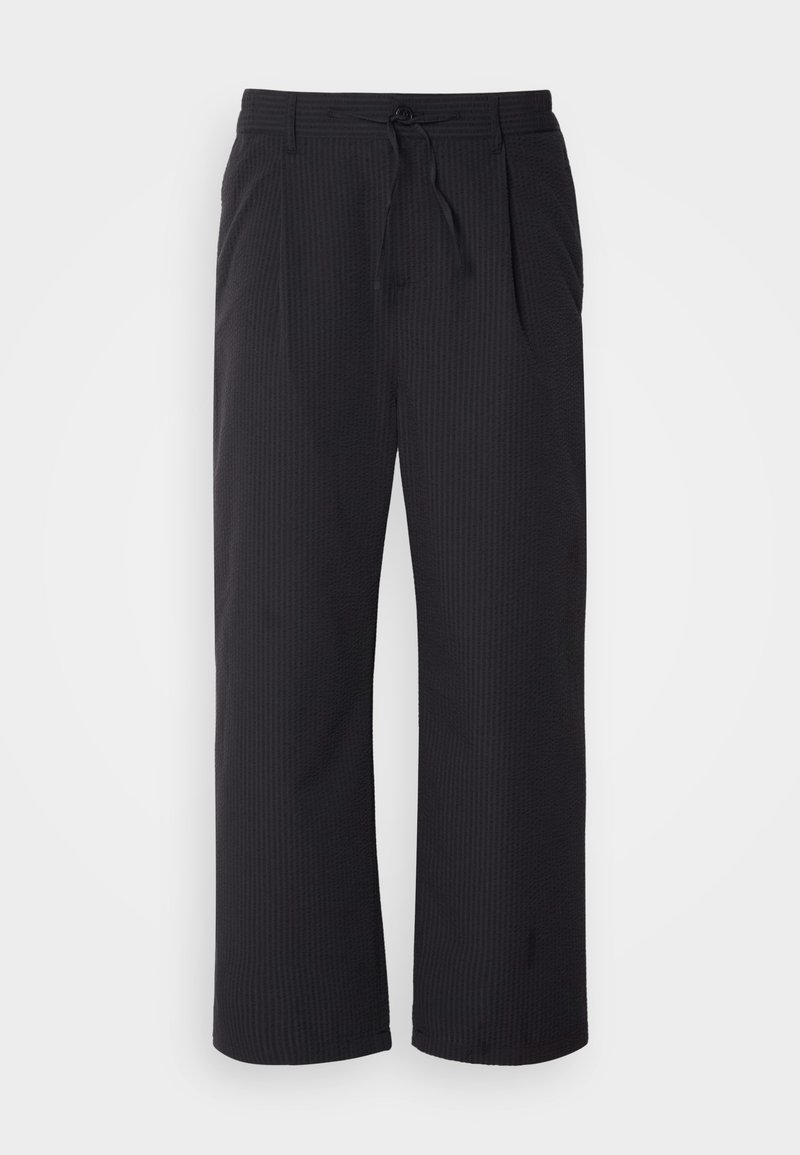 Scotch & Soda PLEATED RELAXED STRAIGHT - Trousers - washed black/black ...