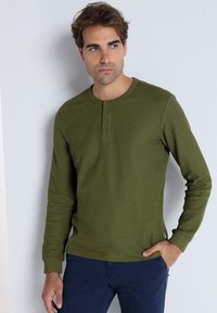 BENDORFF MIT KNÖPFEN - Long sleeved top - grün/green - Zalando