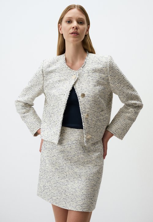 Cream TURID - Jupe trapèze - sand herringbone melange/beige chiné - ZALANDO