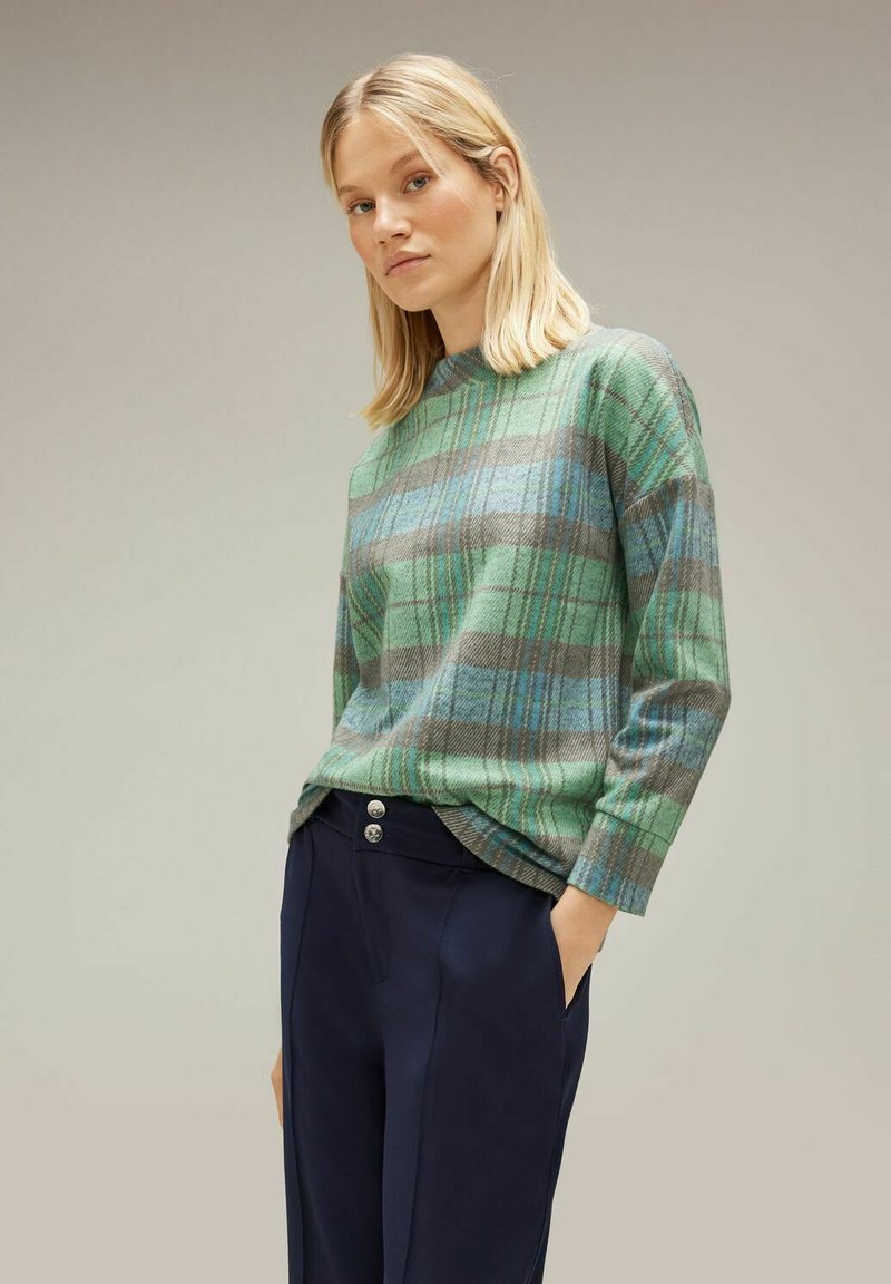 Street One MIT KAROMUSTER - Blouse - grün/groen - Zalando.nl