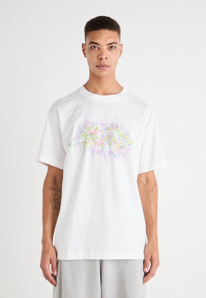 Weekday - T-shirt z nadrukiem/biały - Zalando.pl