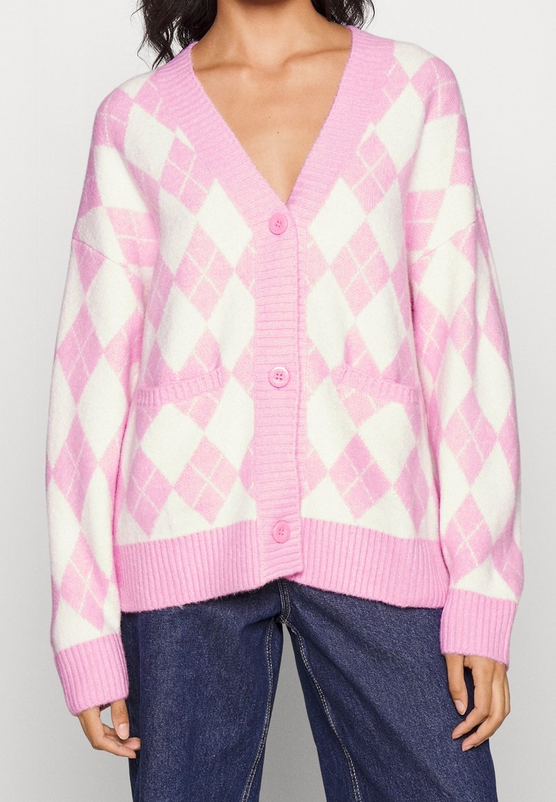 Monki Strickjacke - pink - (Pre-owned) - Zalando.at