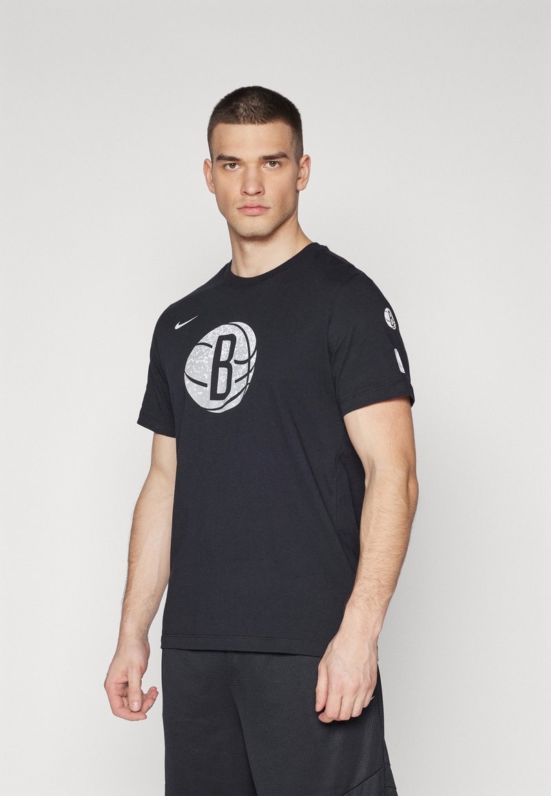 Nike Performance NBA BROOKLYN NETS TEE - Club wear - black - Zalando.ie