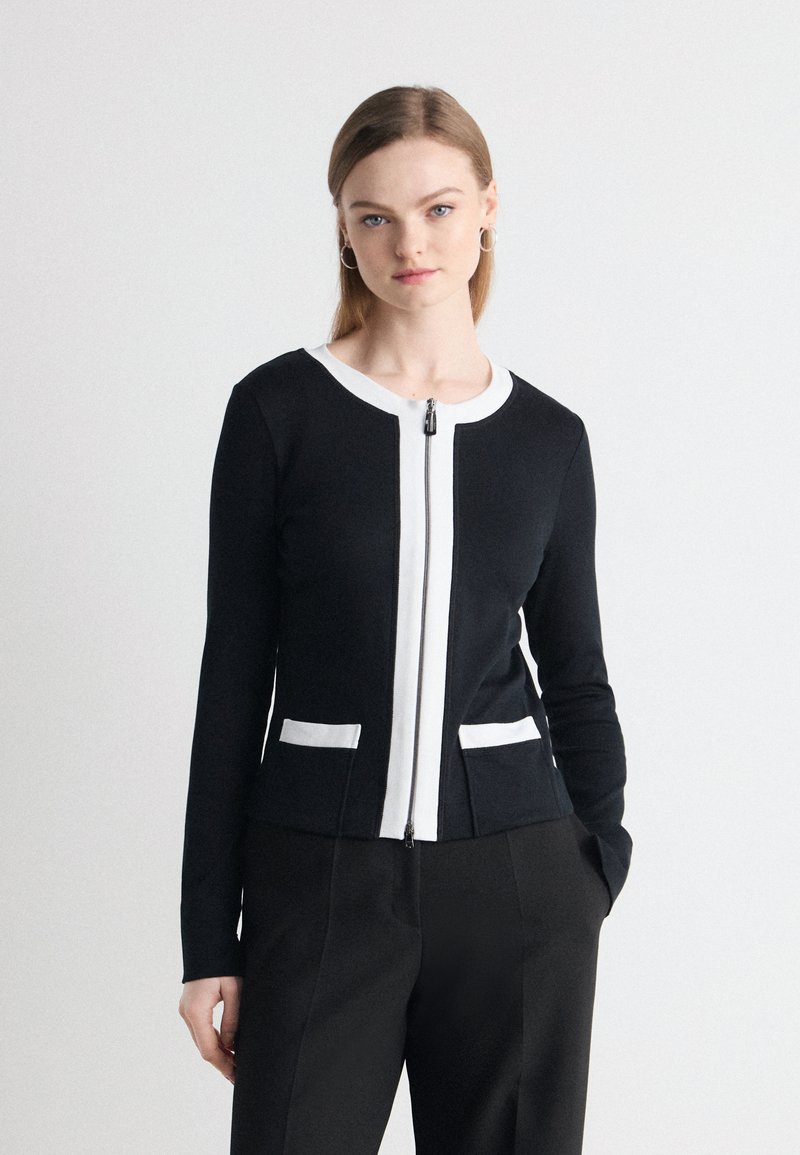 Marc Cain Cardigan - black/white/black - Zalando