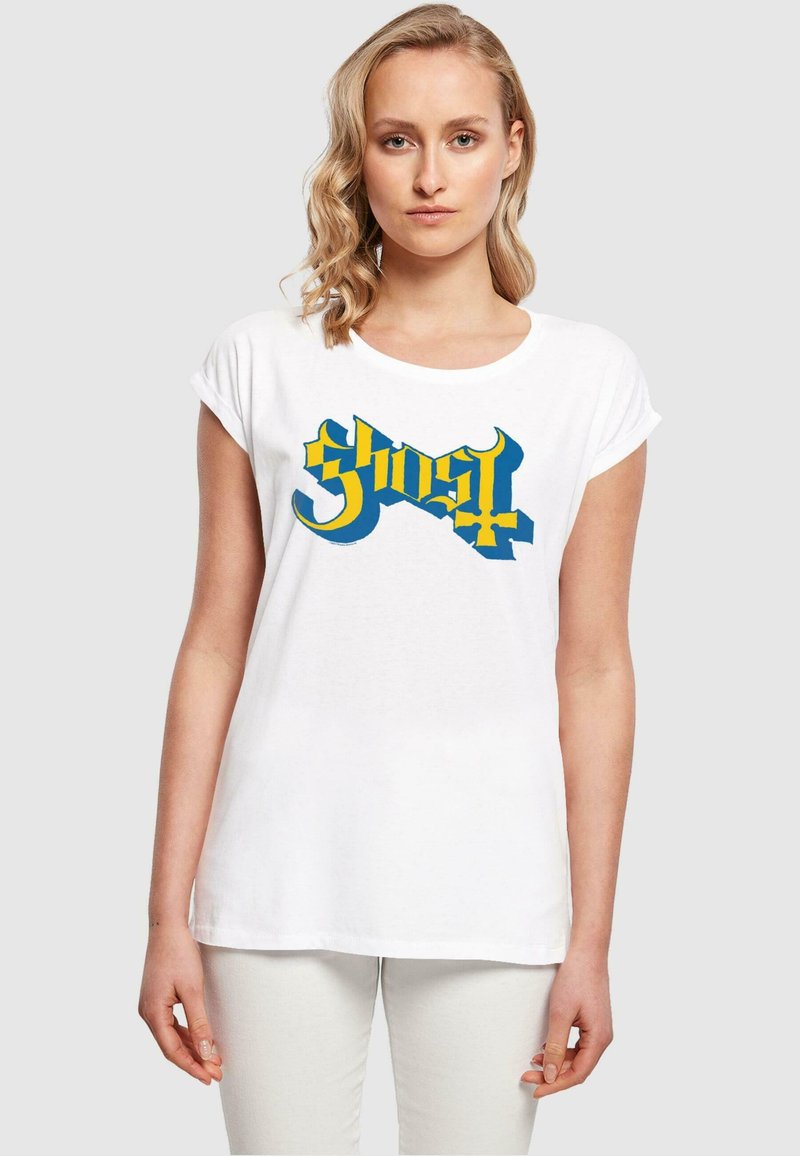 Merchcode GHOST LOGO - T-Shirt print - white/weiß - Zalando.at