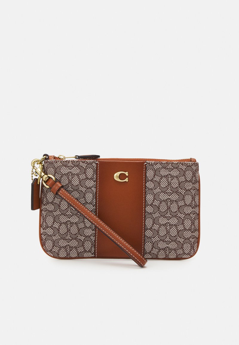 Coach MINI SIGNATURE JACQUARD SMALL WRISTLET - Lommebok - cocoa ...