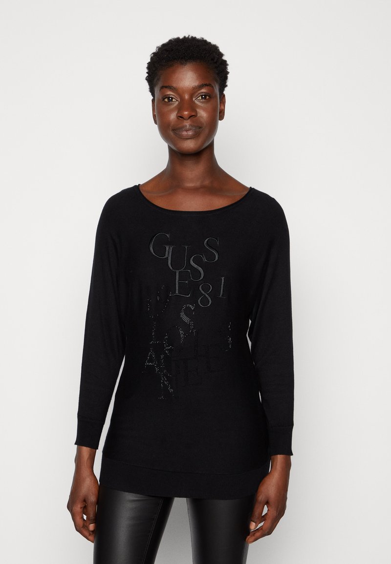 Guess CAROLE BAT SLEEVE - Sweater - jet black/zwart - Zalando.be