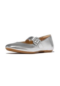 FitFlop MARY JANE DELICATO CRYSTAL-BUCKLE METALLIC - Ankle strap ballet ...