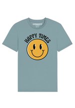 watapparel HAPPY TIMES SMILEY EMOJI - T-Shirt print - citadel blue/blau ...