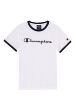 Champion AMERICAN CLASSICS RINGER - Print T-shirt - white/navy/white ...