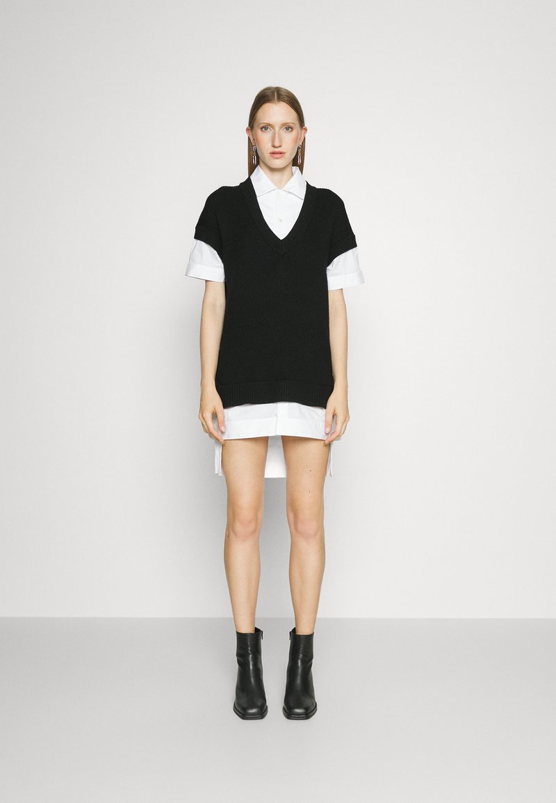 STAUD BRIDGET DRESS - Strickkleid - black/white/schwarz - Zalando.at
