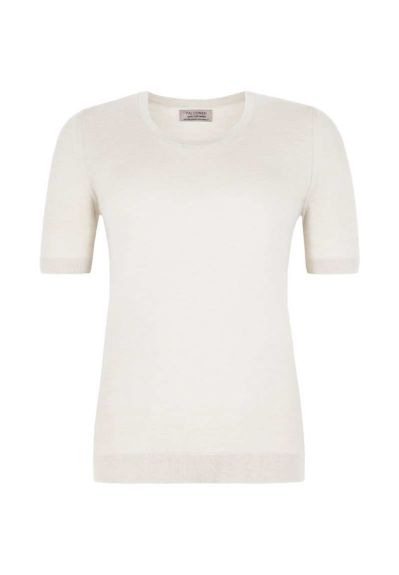 Falconeri ULTRAFINE ROUND-NECK - T-Shirt basic - white/offwhite - Zalando