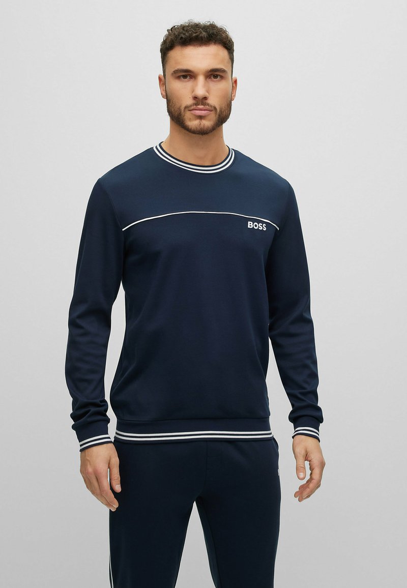 BOSS CORE - Felpa - dark blue three/blu scuro - Zalando.it