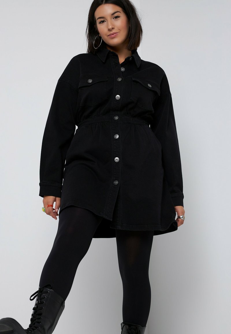 Studio Untold Denim dress - schwarz/black - Zalando