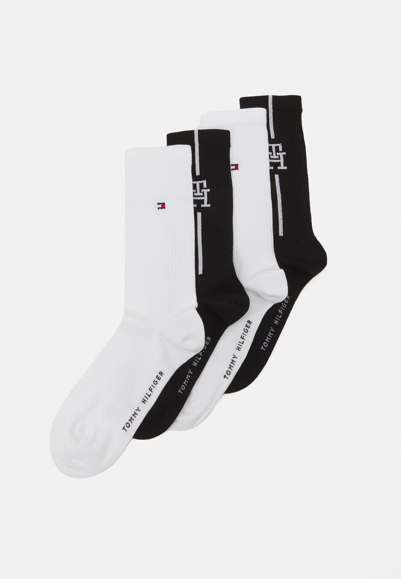 Tommy Hilfiger MEN SOCK MONOGRAM ECOM 4 PACK - Socks - black/white ...